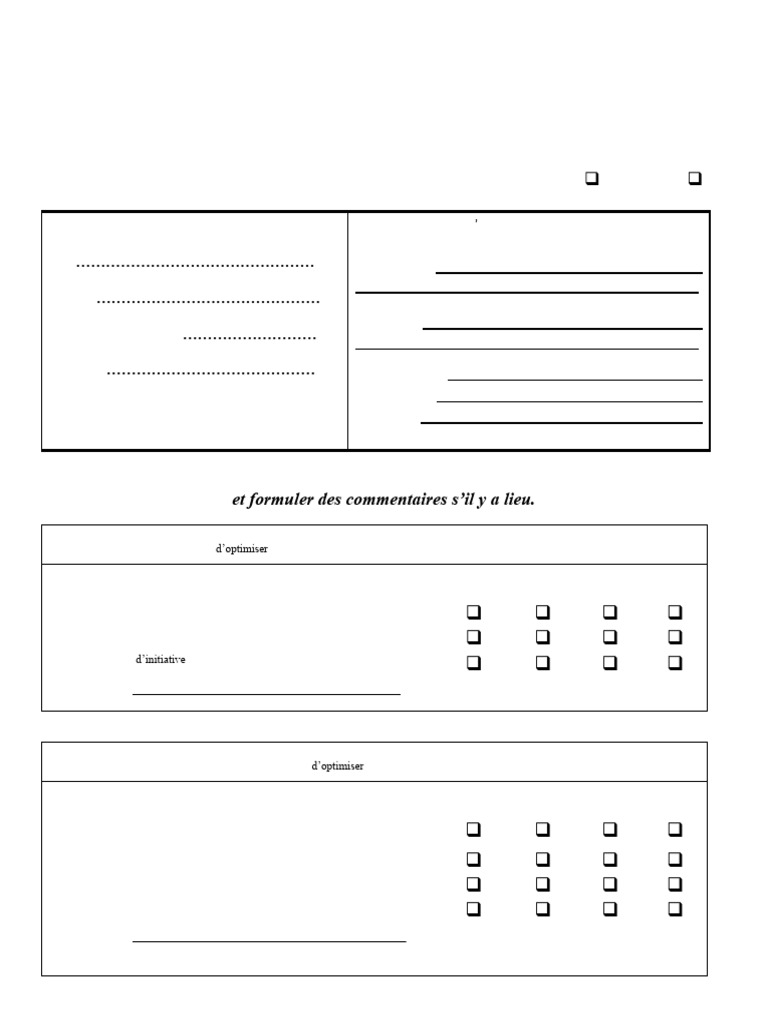 Fiche de Notation Du Stagiaire | PDF