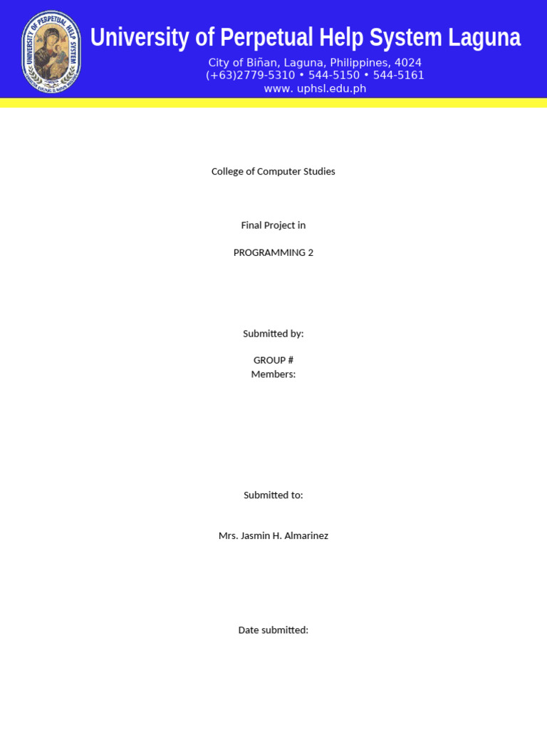 P2 Final Project Template | PDF