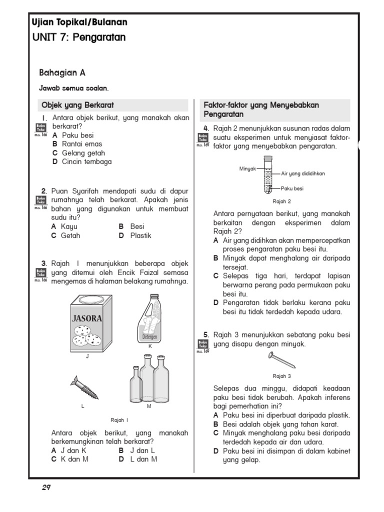 Latihan Pengaratan Sains Tahun 5 | PDF