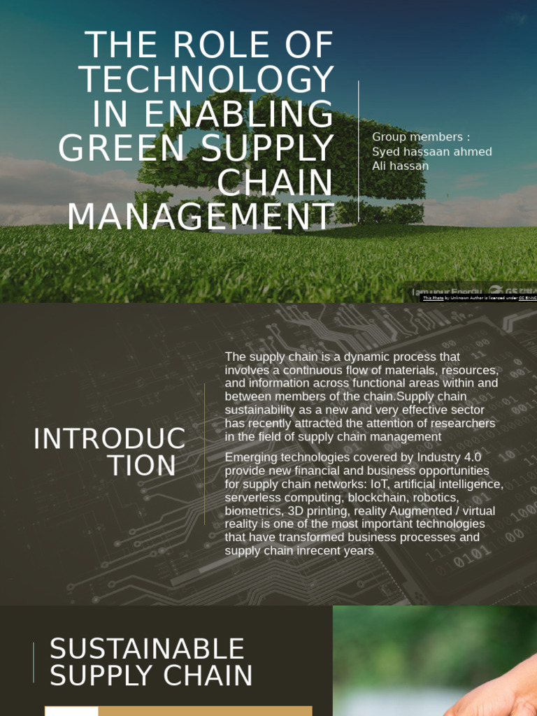 The Role of Technology in Enabling Green Supply | PDF
