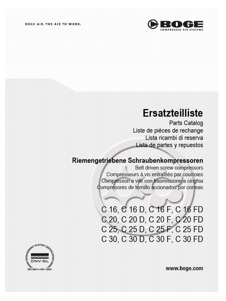 BOGE Lista Pecas C16 A C30 | PDF