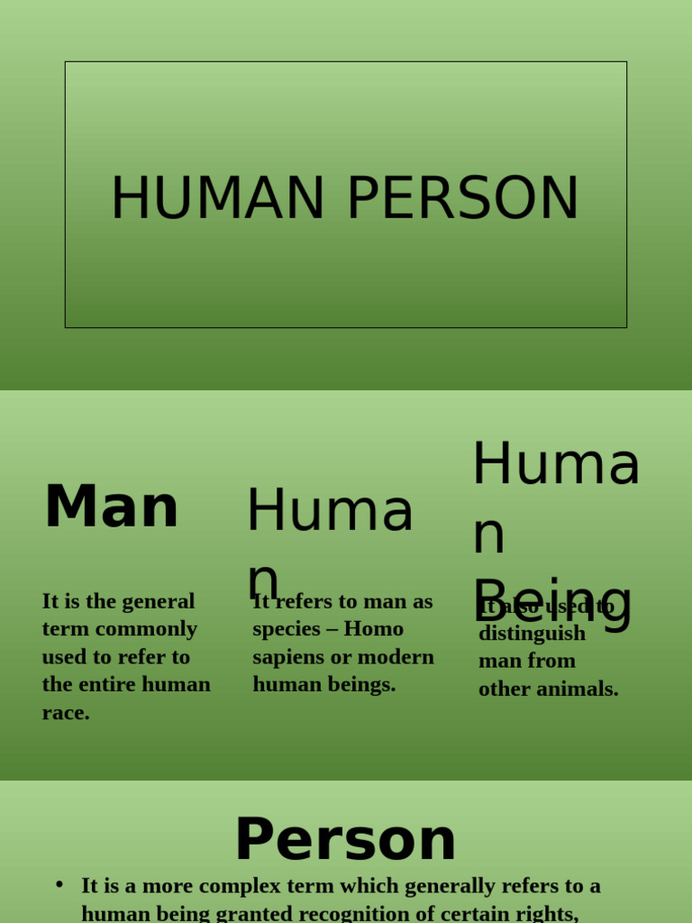 Human Person | PDF