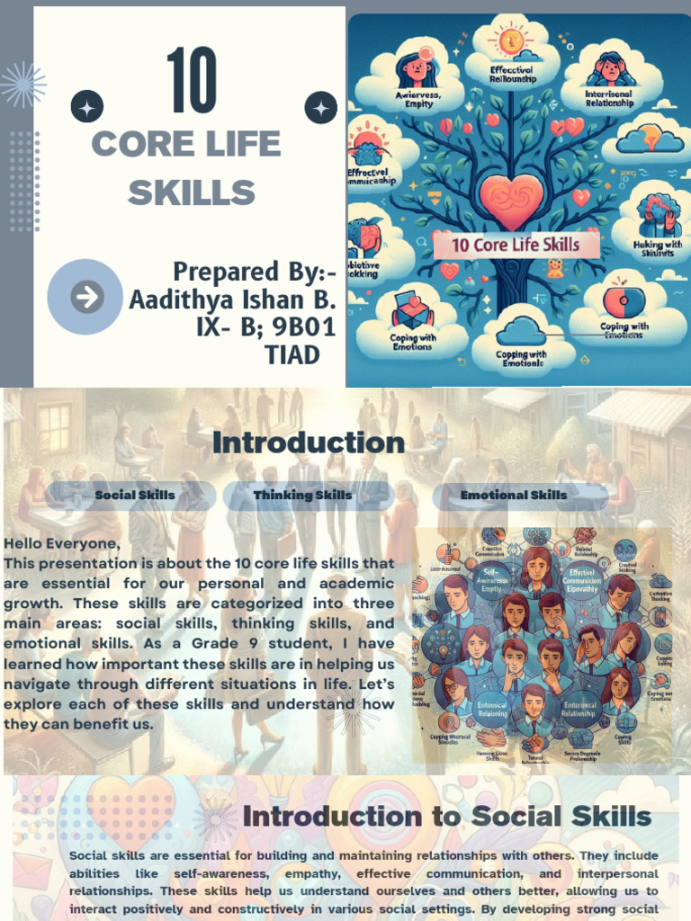 10 Core Life Skills - Aadithya Ishan (9B) | PDF