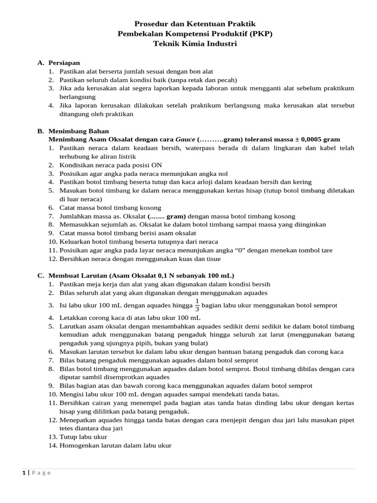 Prosedur PKP TKI | PDF