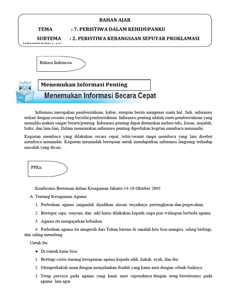 Bahan Ajar PB 6 T7 SB2 | PDF