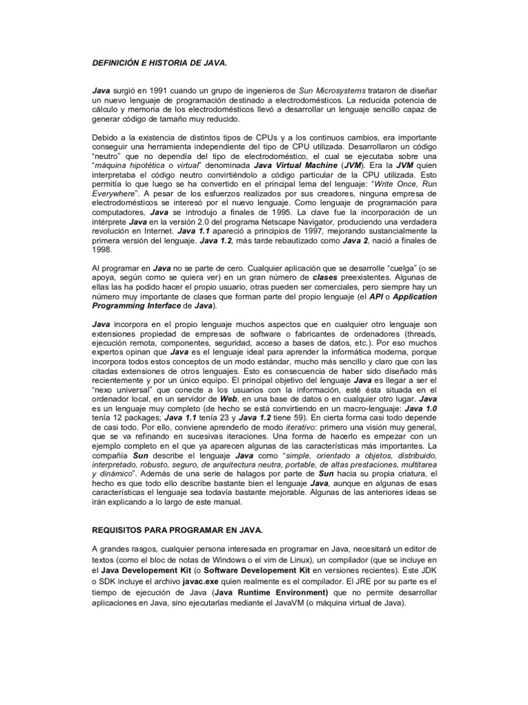 Guia de Estudio Java | PDF | Java (lenguaje de programación) | Entorno ...