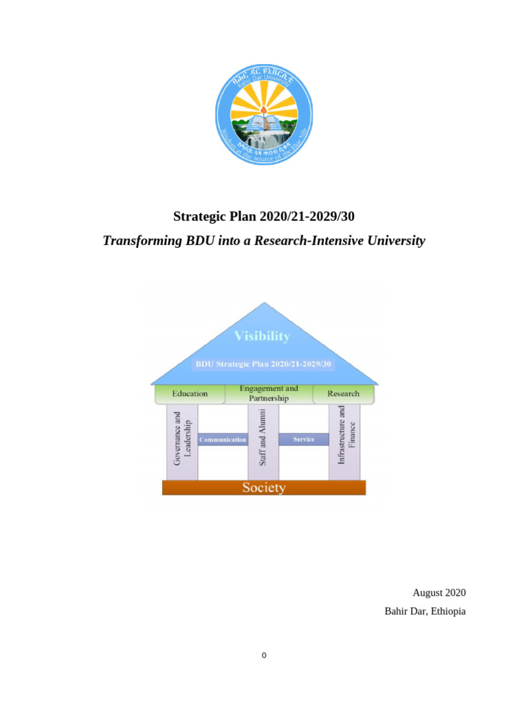 Bahir Dar University 10 Years Strategic Plan | PDF