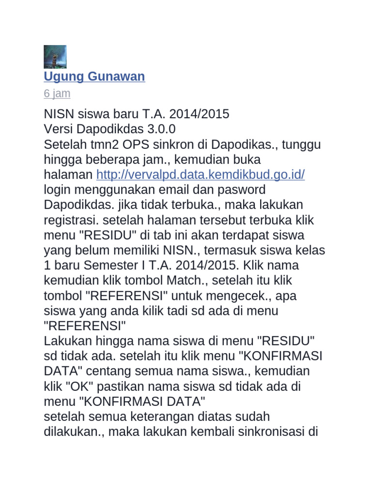 Contoh VERVAL PD | PDF