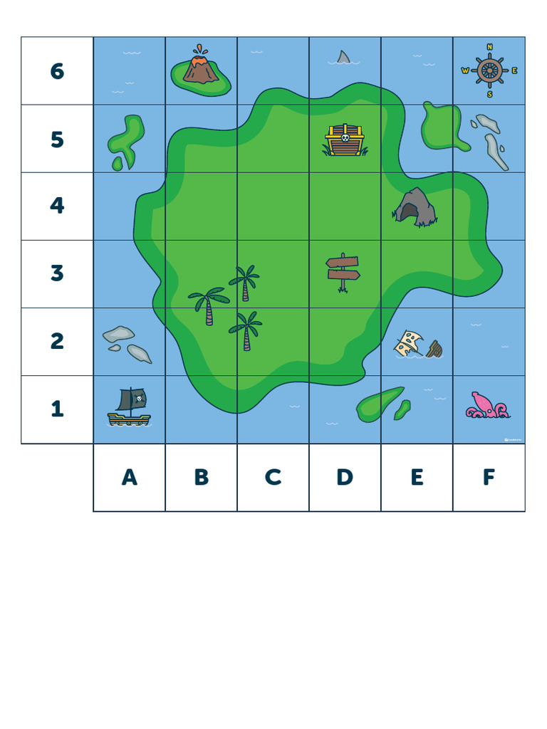 Treasure Map Coding Robot Mat Treasure Map Individual Files Colour | PDF