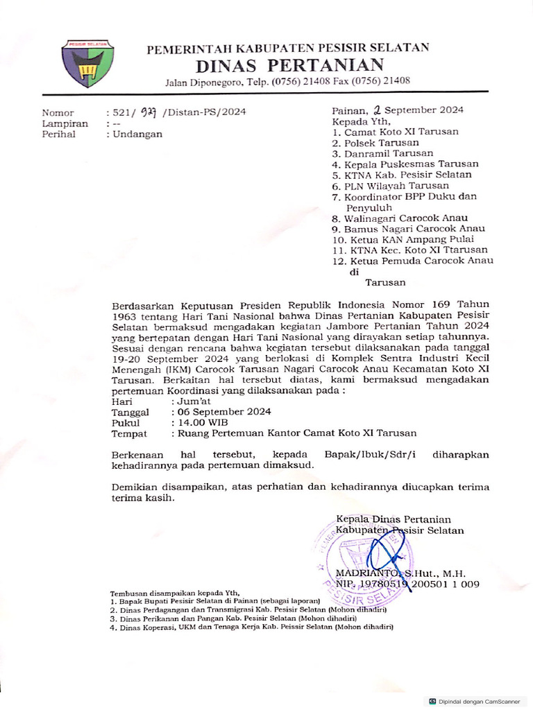 Undangan Rapat Nagari | PDF