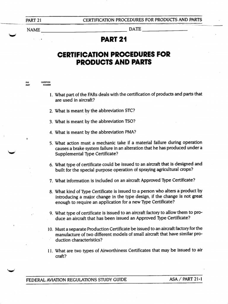 FAR Part 21 Assignment | PDF