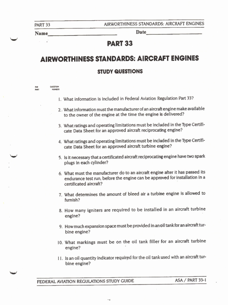 FAR Part 33 | PDF