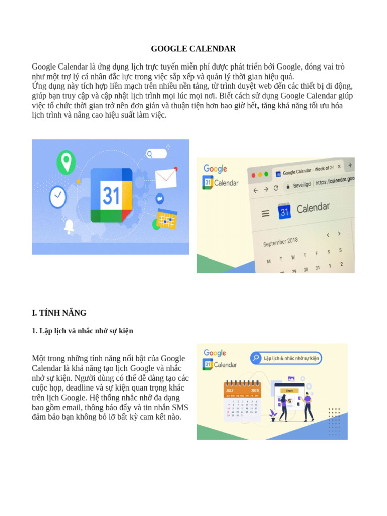 Google Calendar | PDF