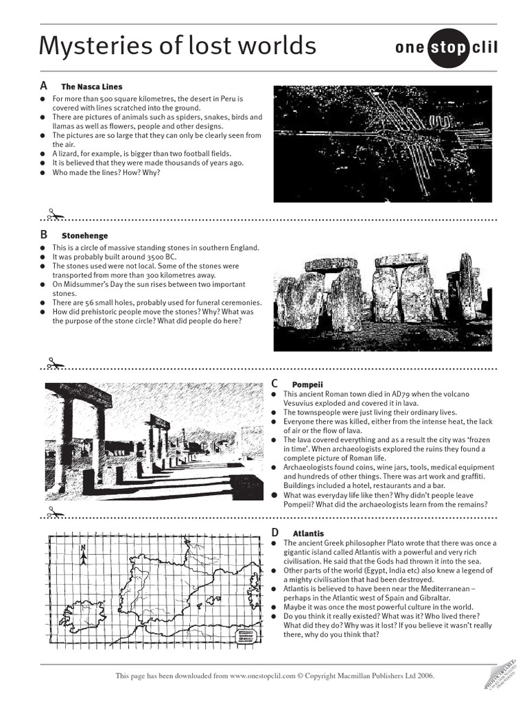 Mysteries Lost Worlds OSE-CLIL | PDF