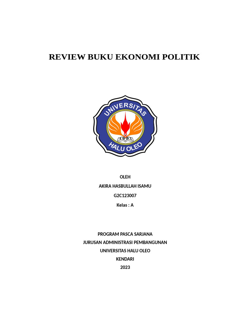 Review Buku Ekonomi Politik | PDF