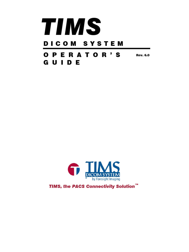 TIMS Operator Guide | PDF