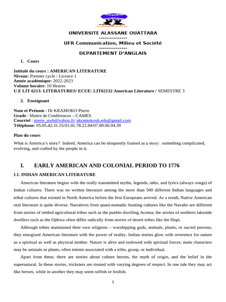 American Literature | PDF