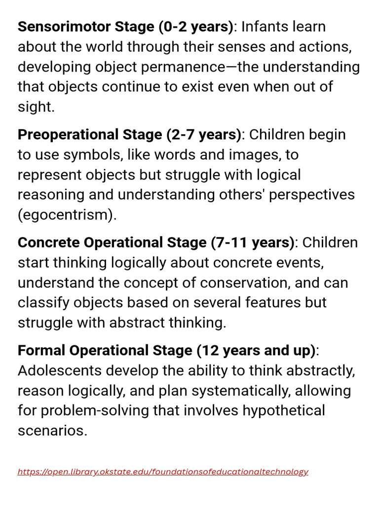 Sensorimotor Stage (0-2 Years) | PDF