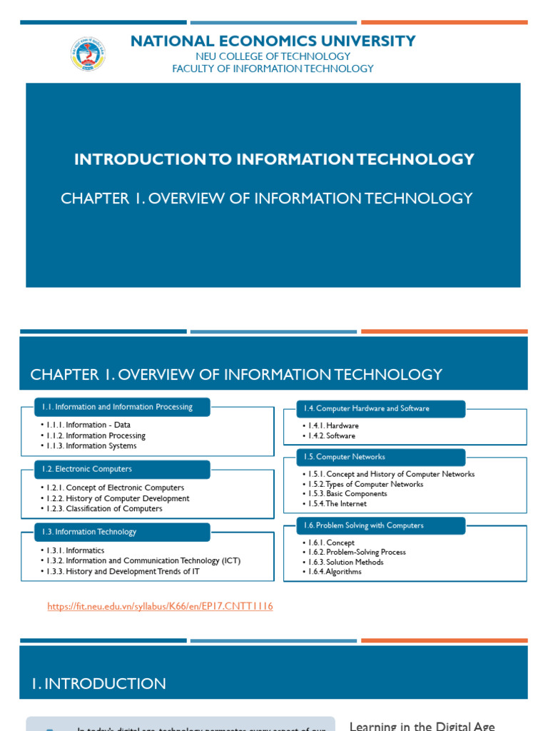01 Chapter 1 - Introduction To Information Technology - Part 1-4 | PDF