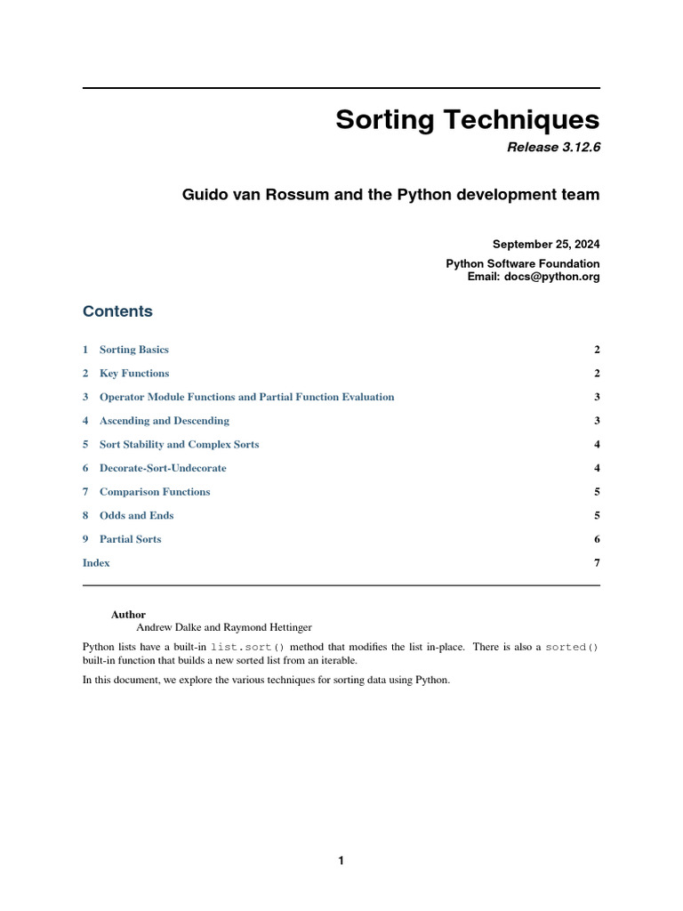 Howto Sorting | PDF