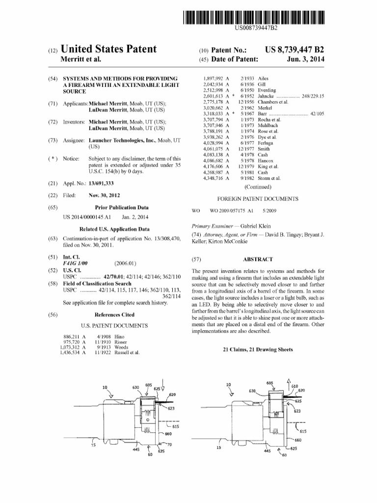 United States Patent: (10) Patent No.: US 8,739.447 B2 | PDF