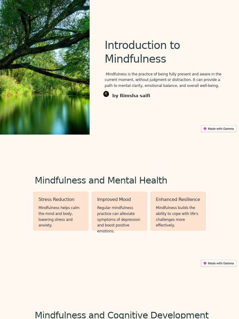 Introduction To Mindfulness | PDF | Mindfulness | Mind