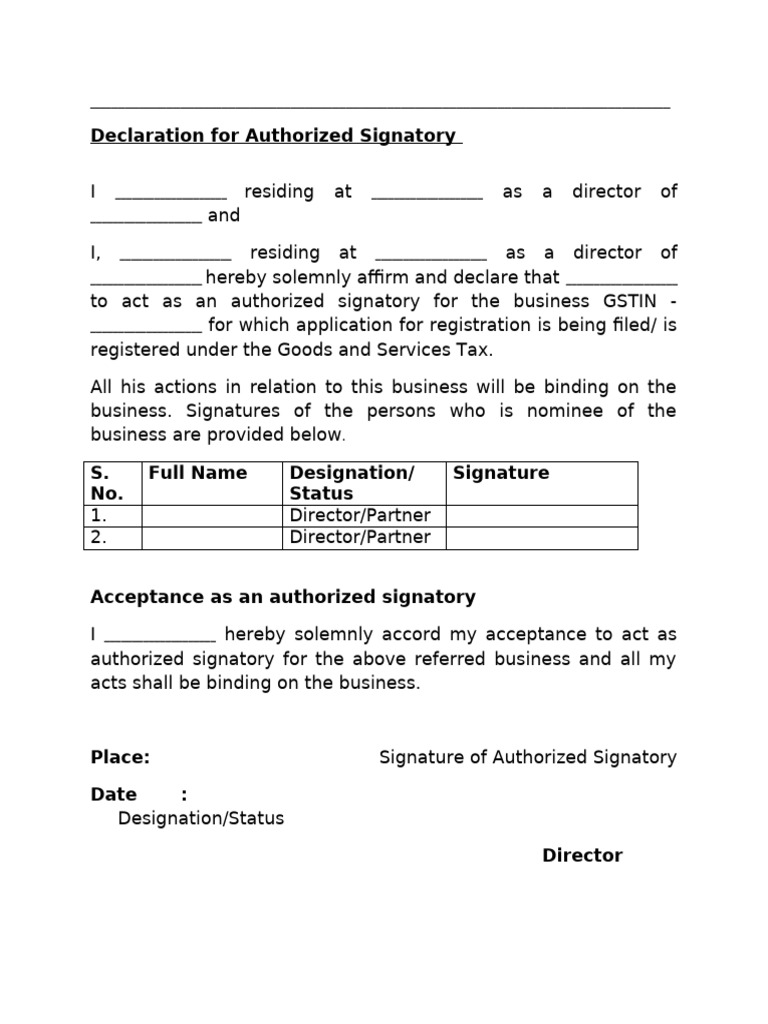 5690 - Authorised Signatory Gstin | PDF