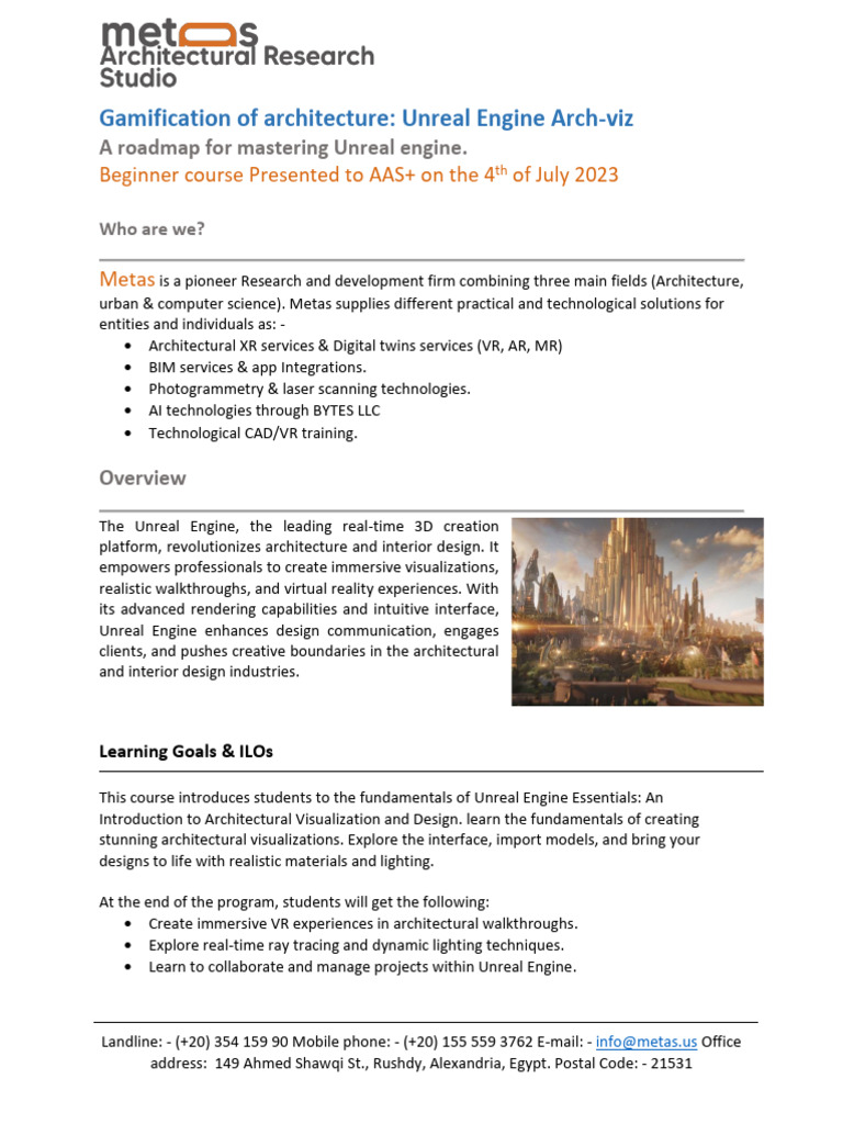 Gamification of Architecture Unreal Engine Arch-Viz | PDF | Rendering ...
