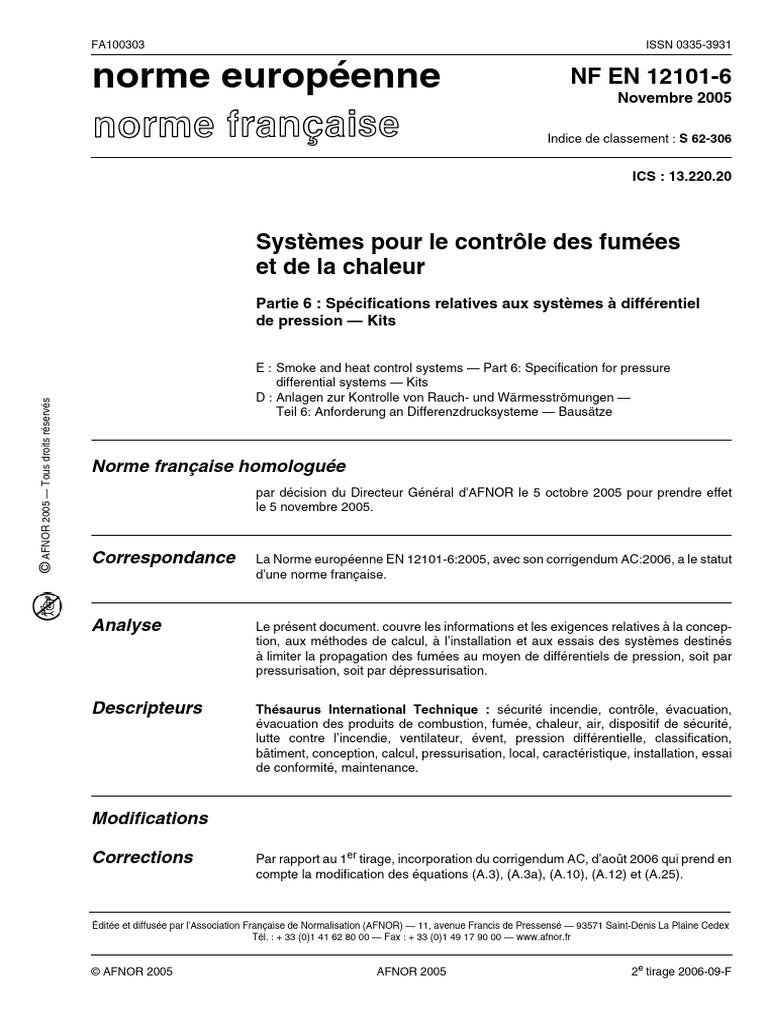 NF en 12101-6-2005 | PDF