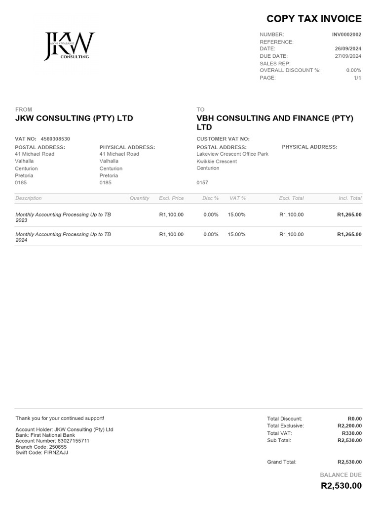 Tax Invoice - INV0002002 | PDF