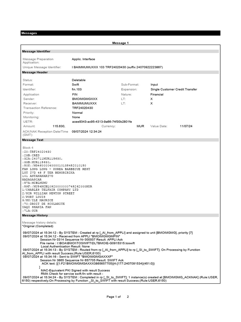 Receipt RS 1 | PDF