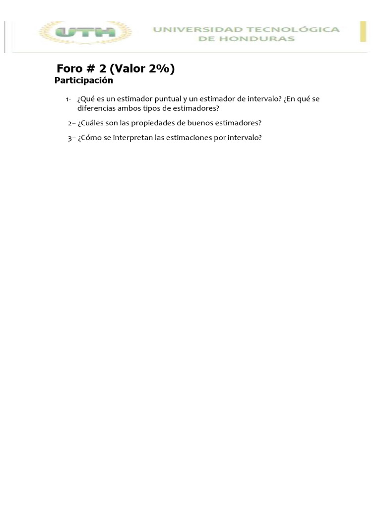 Foro 2 - Modulo II - Primer Parcial-1 | PDF