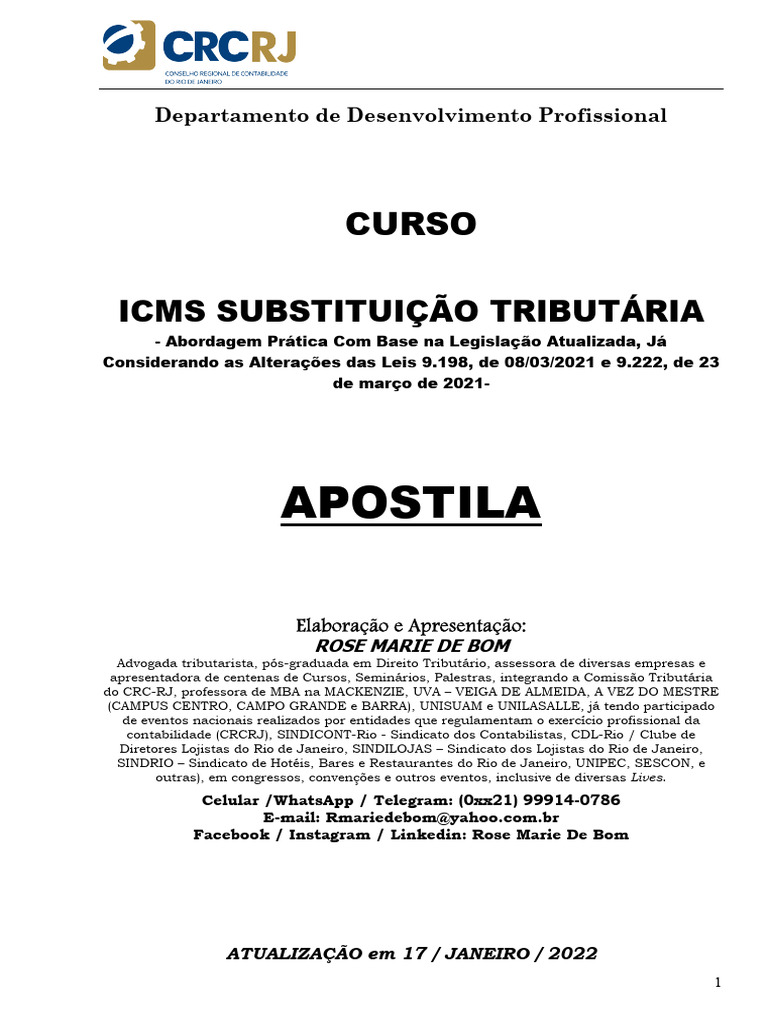 Apostila - Icms - ST | PDF