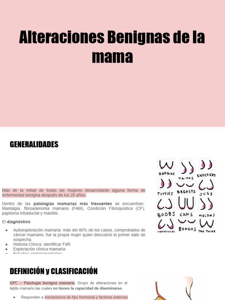 Alteraciones Benignas de La Mama | PDF