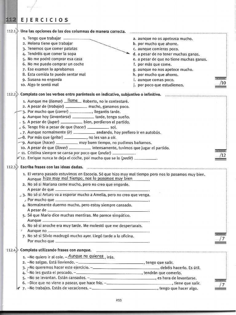 Oraciones Concesivas 1 | PDF