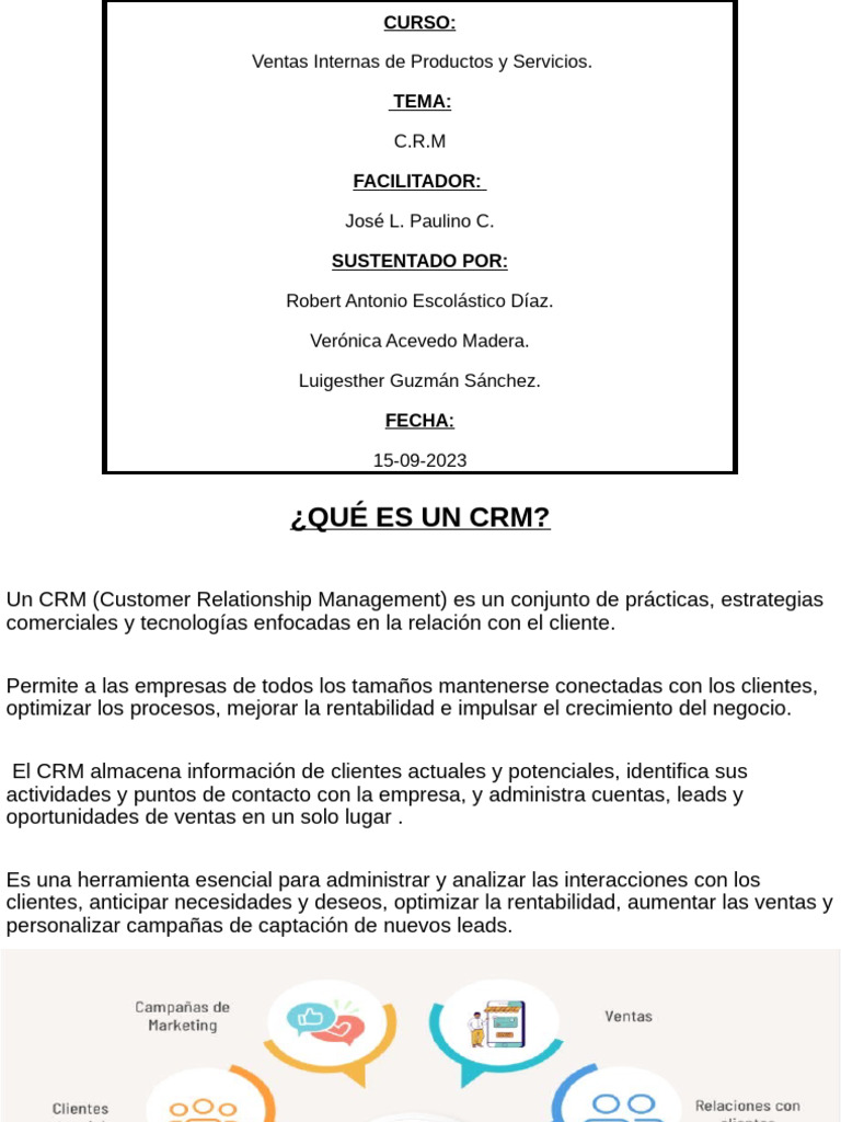 Proyecto Del CRM | PDF