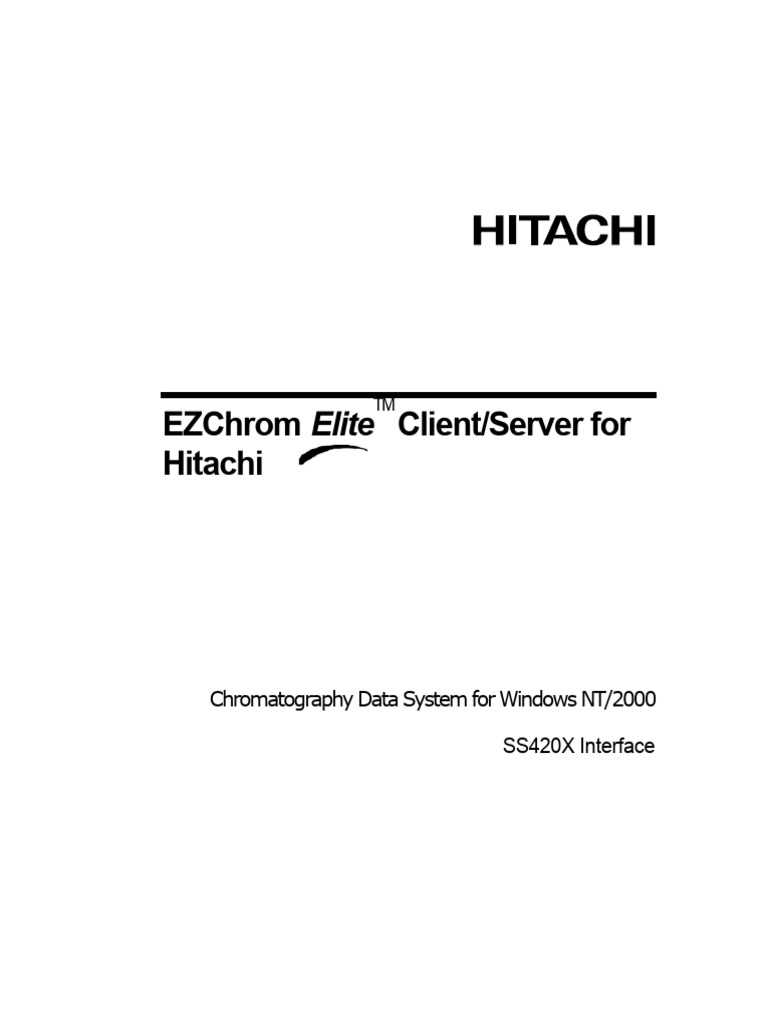Ezchrom Client/Server For Hitachi: Elite | PDF