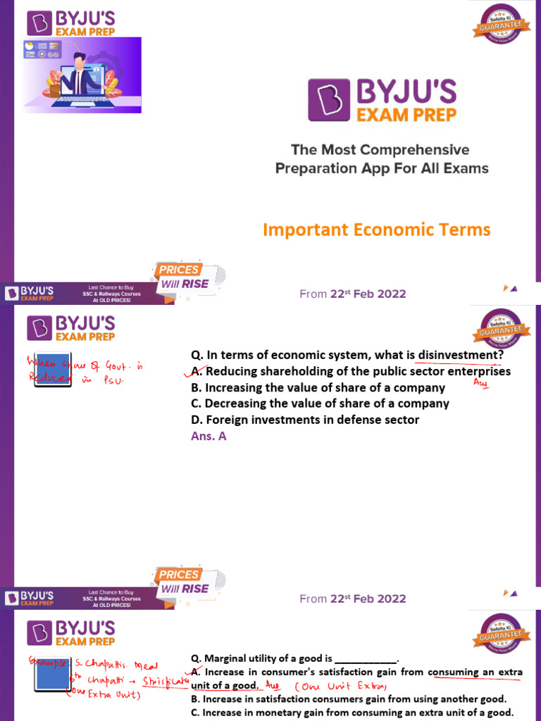 Important Economic Terms | PDF