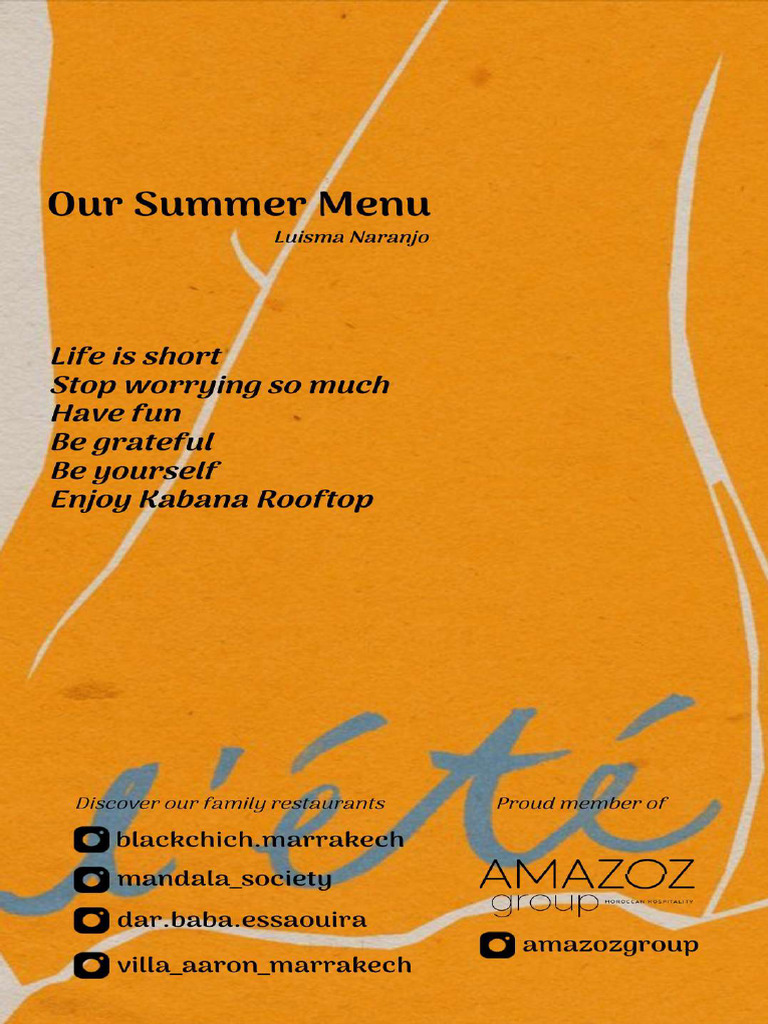 Menu KABANA Food | PDF