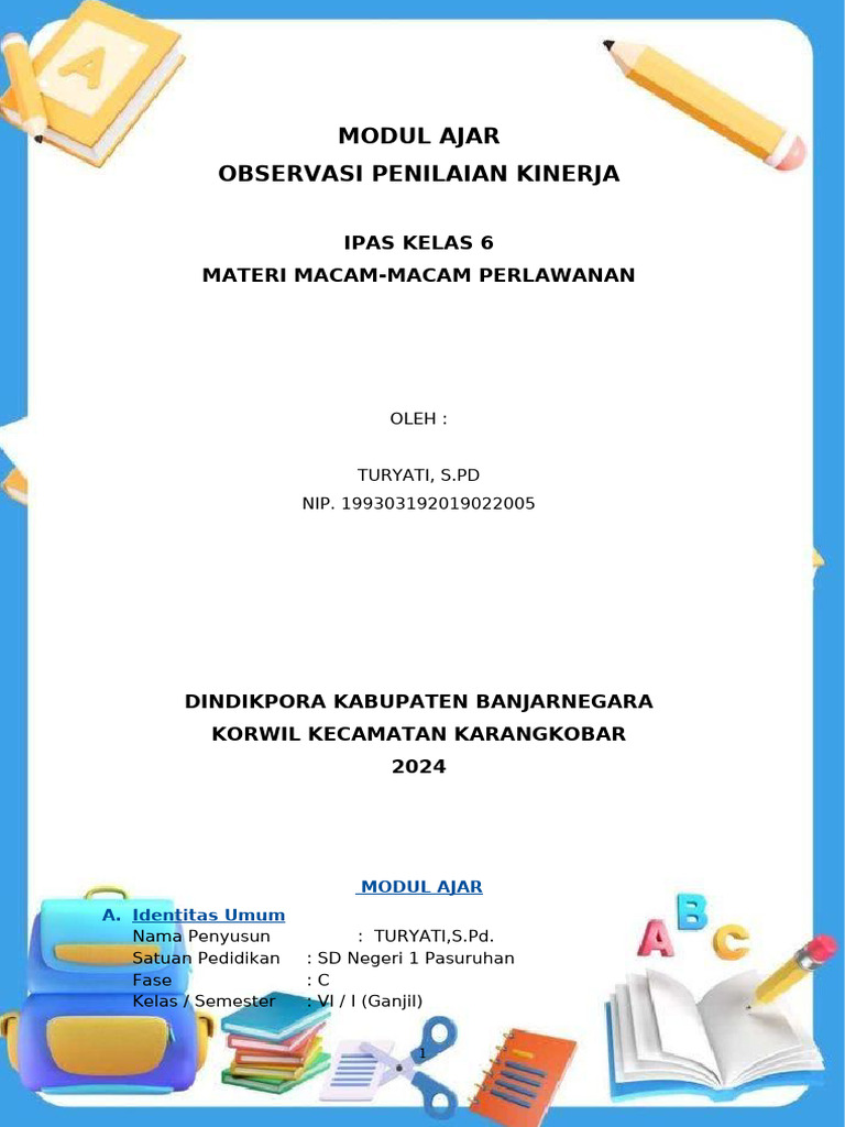 Modul Ajar Observasi Ipas Kelas 6 Pdf