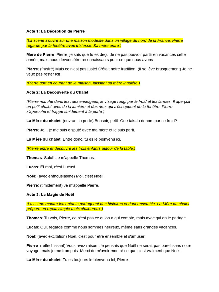 FRENCH - Blossom - Play Script 2024 | PDF