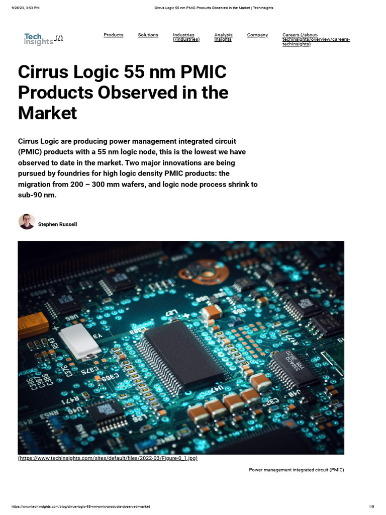 Cirrus Logic 55 NM PMIC Products Observed in The Market | PDF | Bipolar Junction Transistor ...