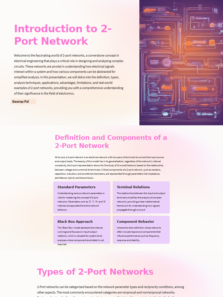 Introduction To 2 Port Network | PDF