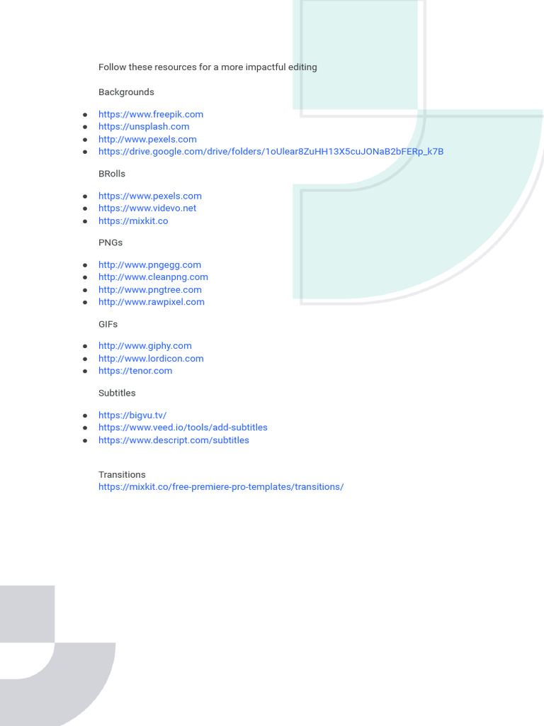 Editing Resources | PDF