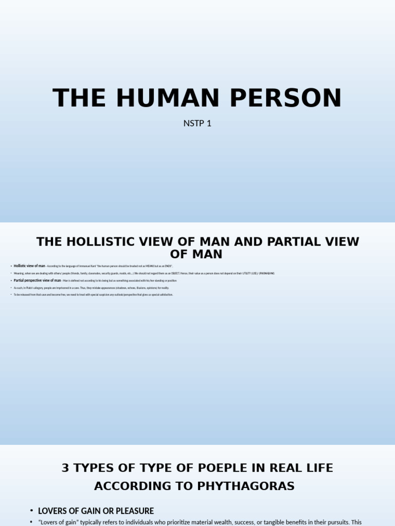The Human Person | PDF