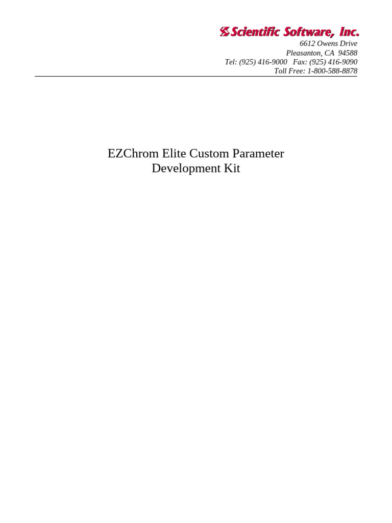 Custom Parameter Kit | PDF