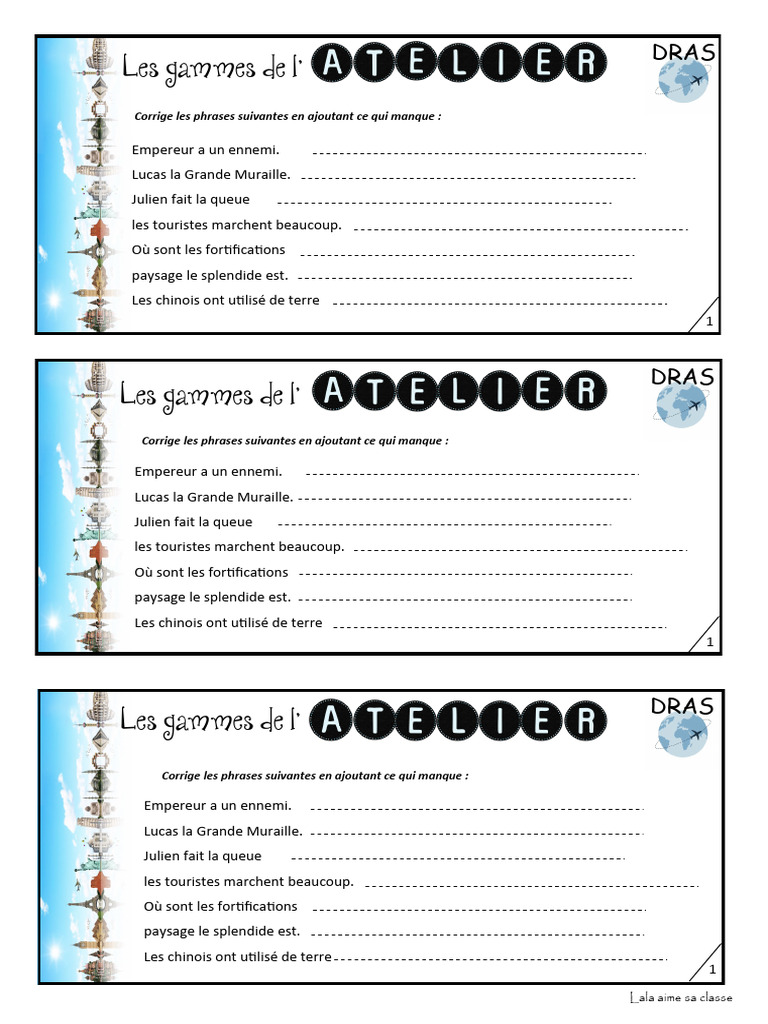 Gammes DRAS Période 1 | PDF