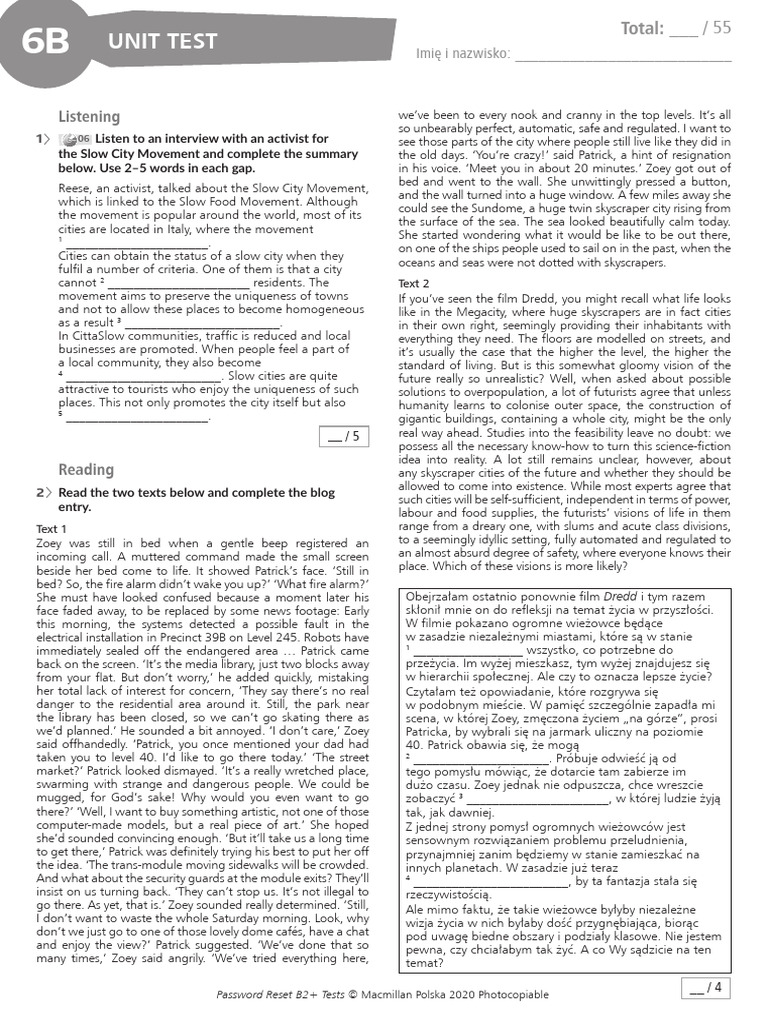 Password Reset B2 Plus UT U-6B 2 | PDF