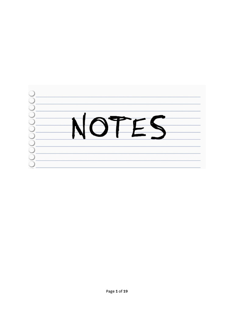 Important Notes | PDF