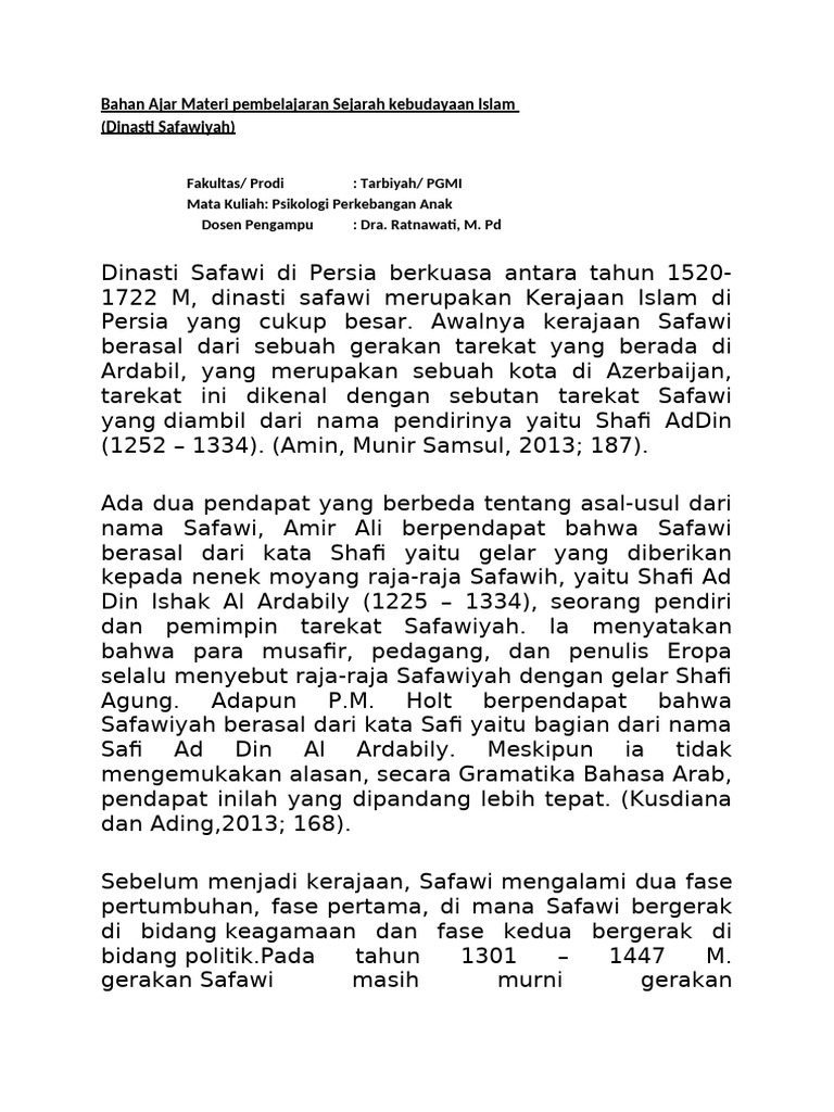 Bahan Ajar SKI Atif | PDF